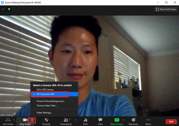 How to use doc cam as a webcam inside ZOOM?