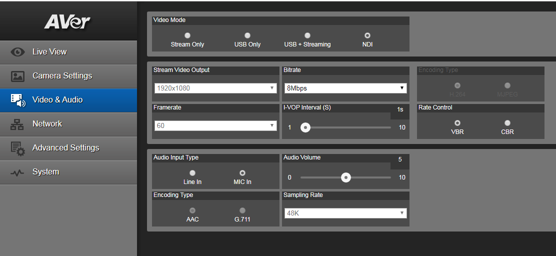 AVer Guide to PTZ 310N \ 330N - NDI Function