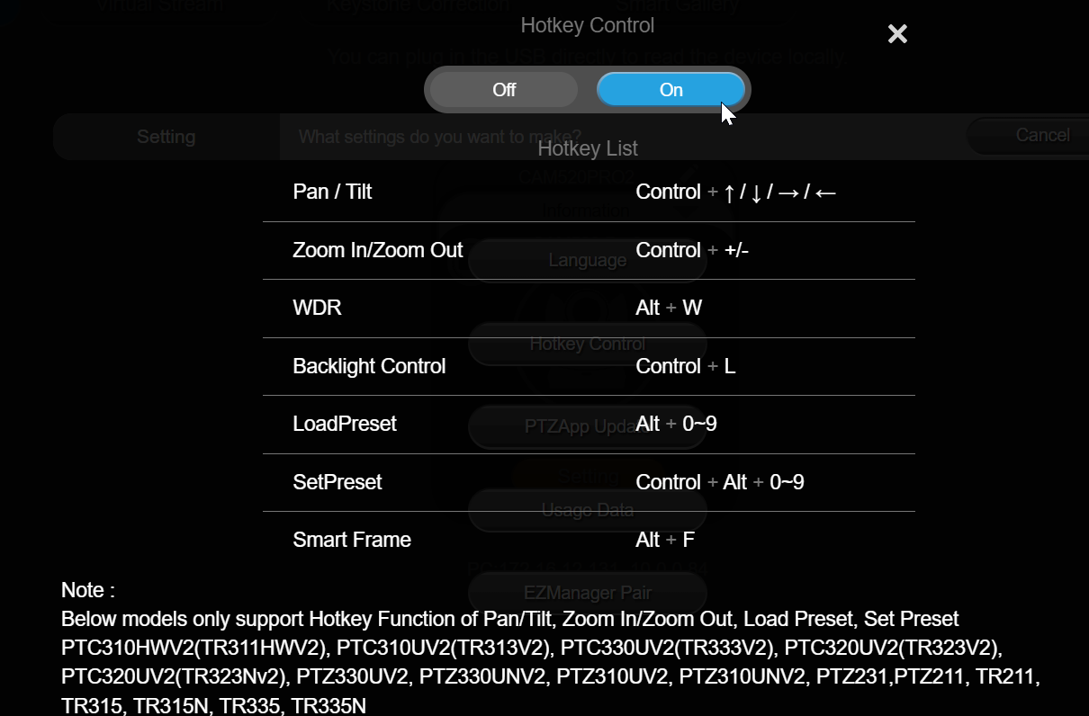 How to enable Hotkey Control?